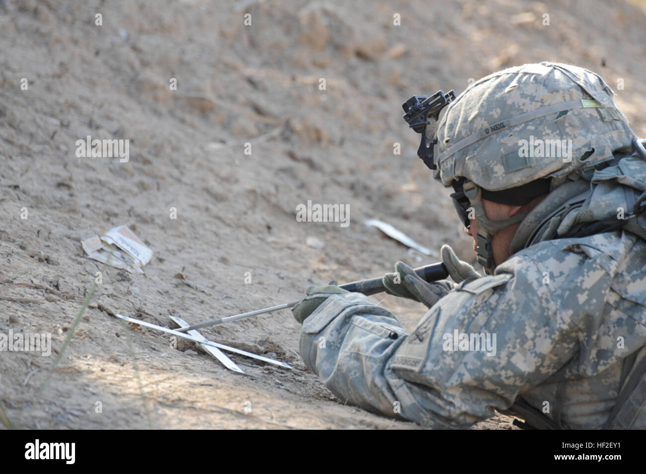 A soldier from the 40th Engineer Battalion, 2nd Brigade Combat Team ...