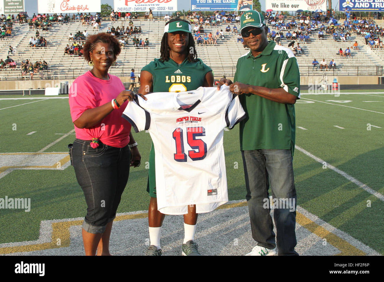 Jamycal Hasty, a running back from Longview, Texas, poses with his ...