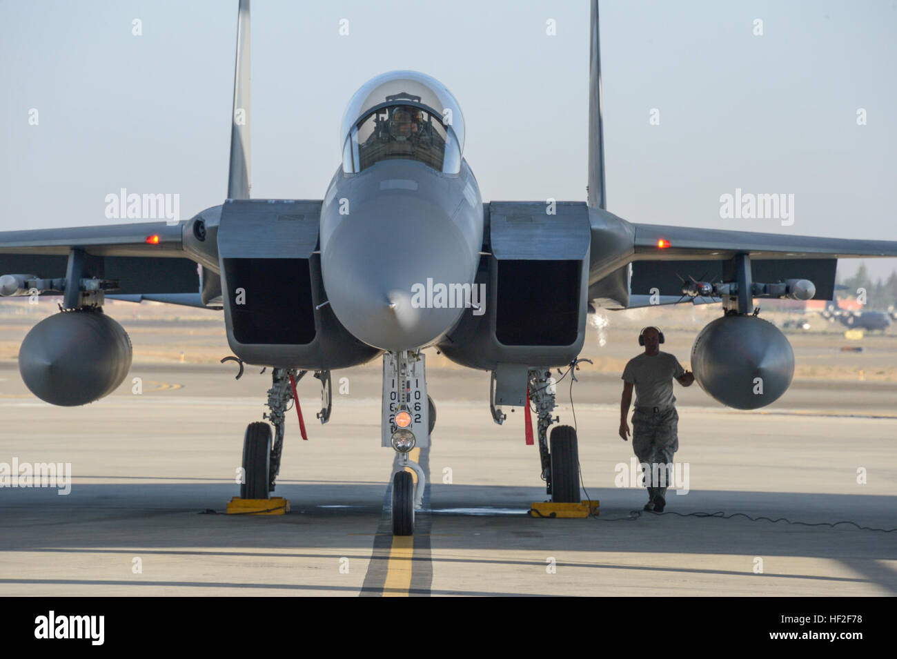 An F-15 Eagle from the 144th Fighter Wing, Fresno, Calif., prepares to ...