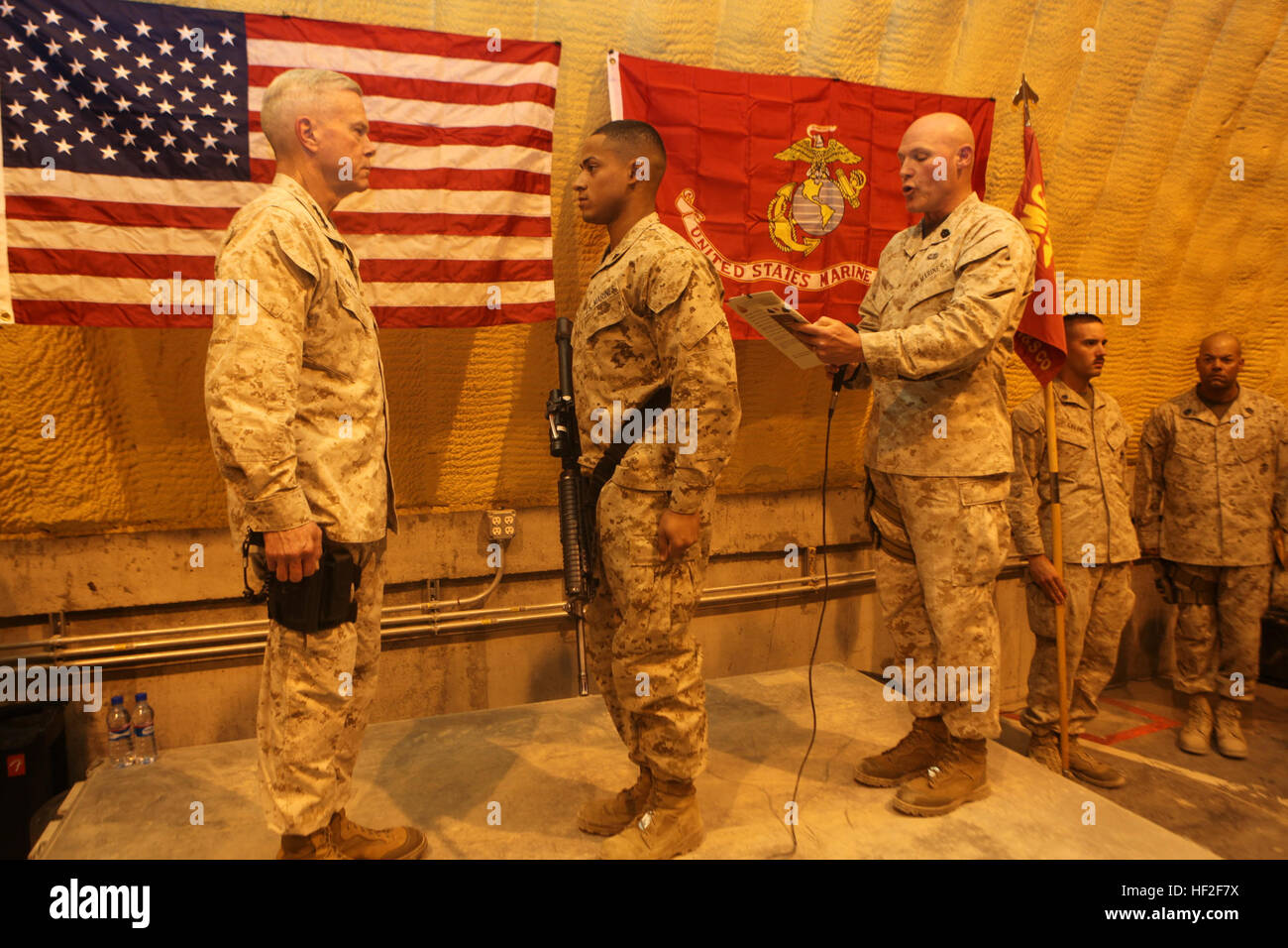 Sergeant Maj. Micheal Barrett, right, the 17th Sergeant Major of the ...