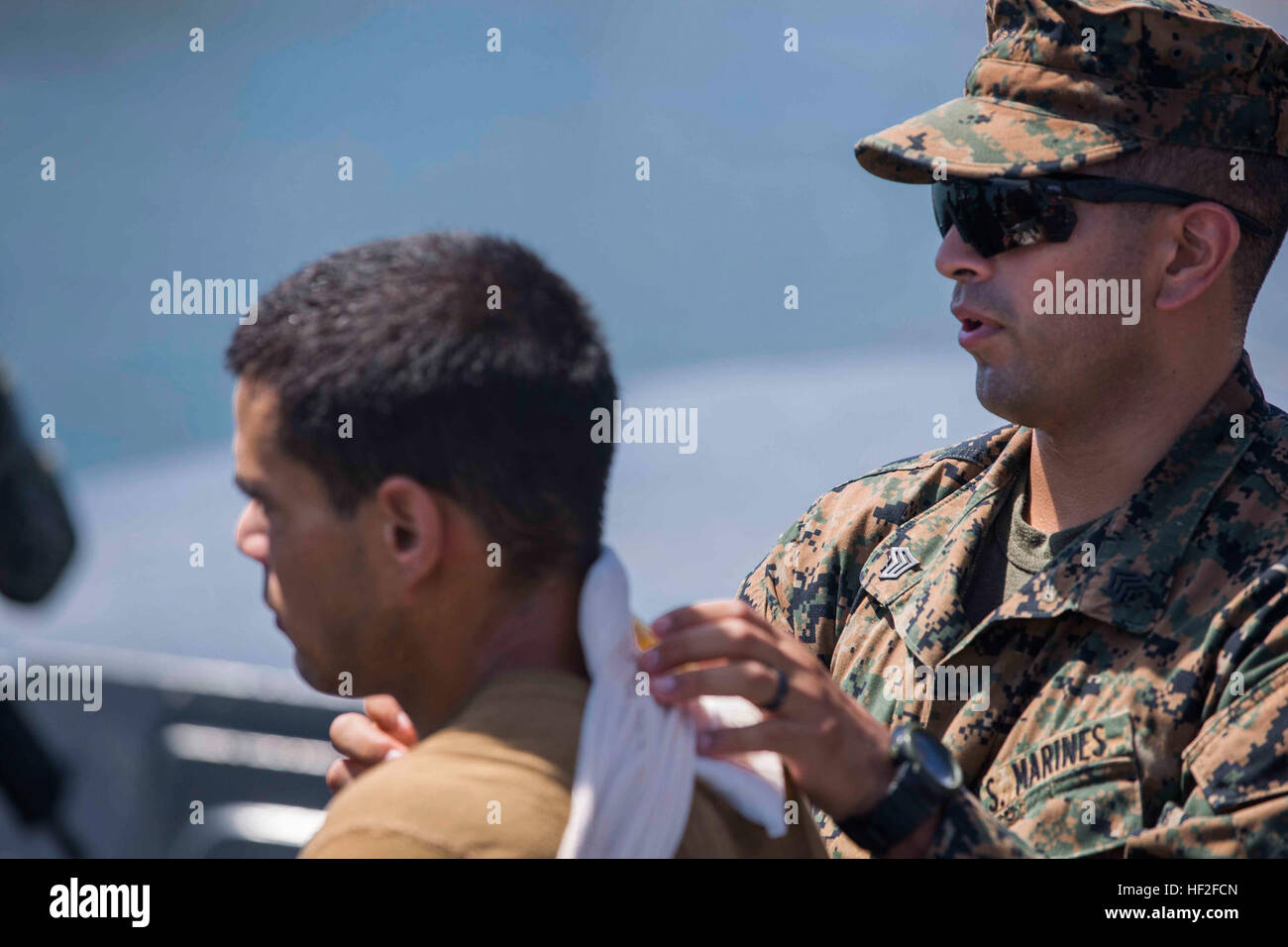 U.S. Marine Corps Sgt. Sergio Rodriguez, an infantry tactics instructor ...