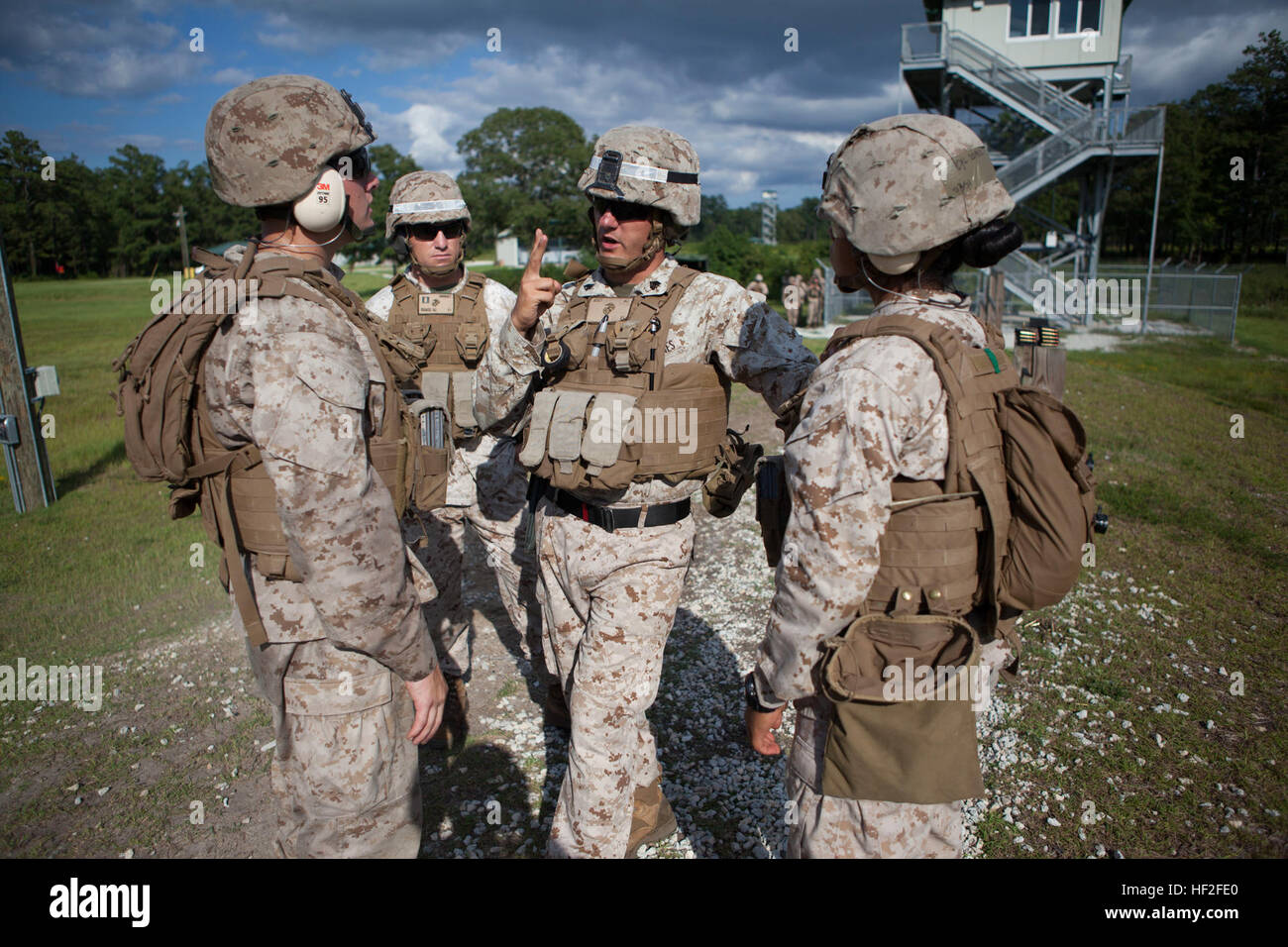 U.S. Marines with Alpha Co., Infantry Training Battalion (ITB), School ...