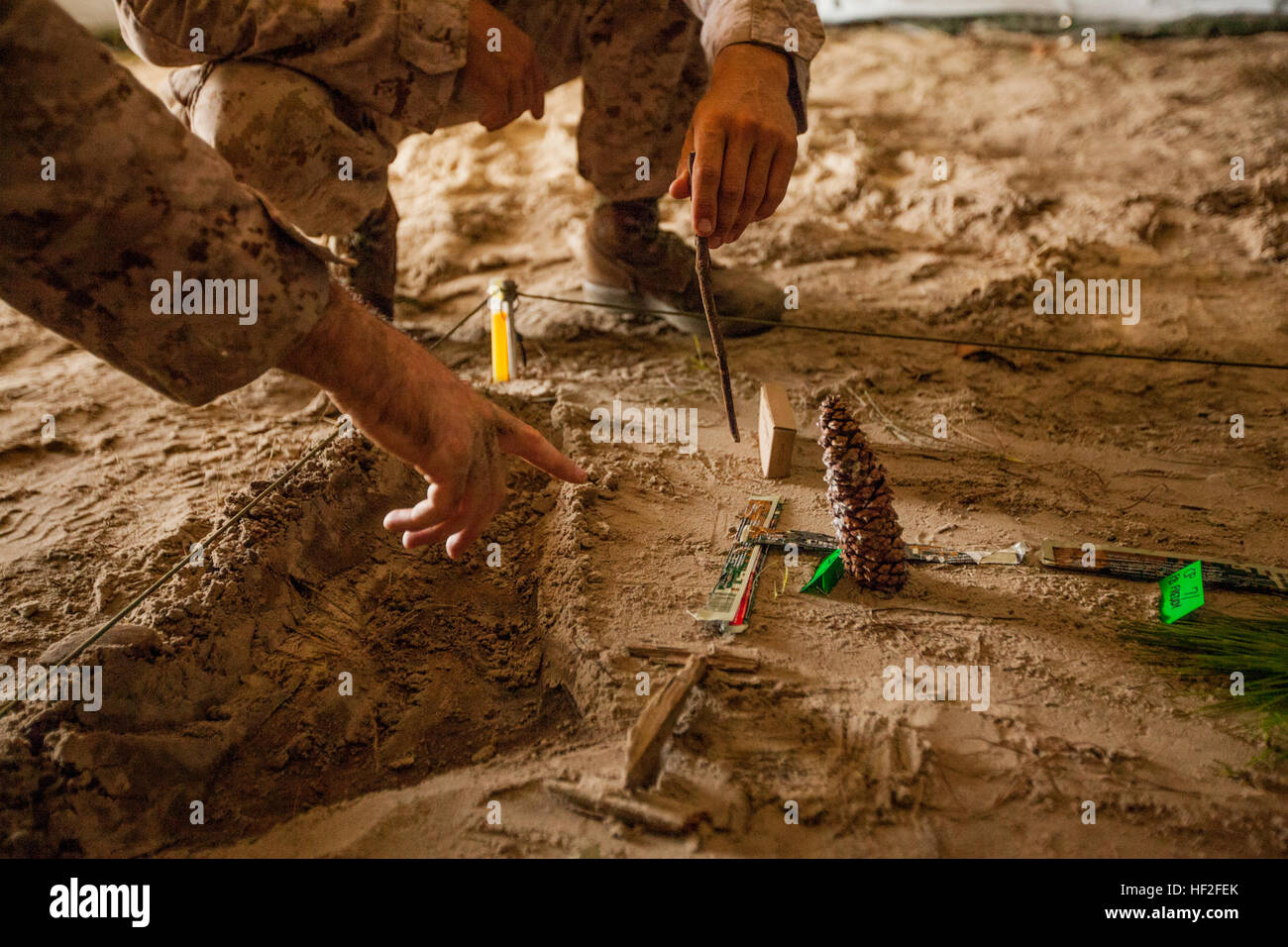 U.S. Marines with Combat Logistics Battalion 6 (CLB-6) review the ...