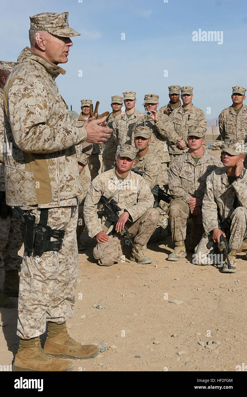 Gen. James T. Conway speaks to Marines with 3rd Battalion, 8th Marine Regiment, Dec. 24, 2008 ...