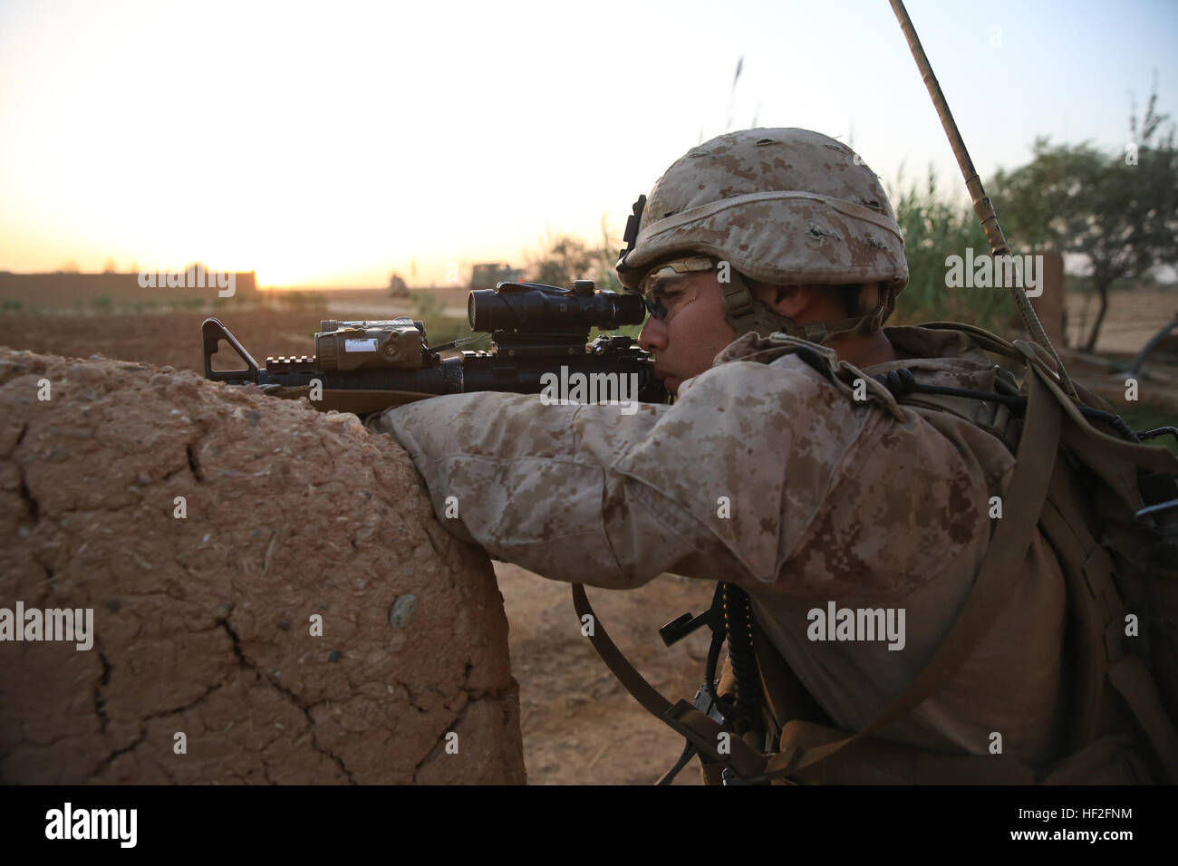U.S. Marine Corps Lance Cpl. Matthew Martinez, a radio operator ...