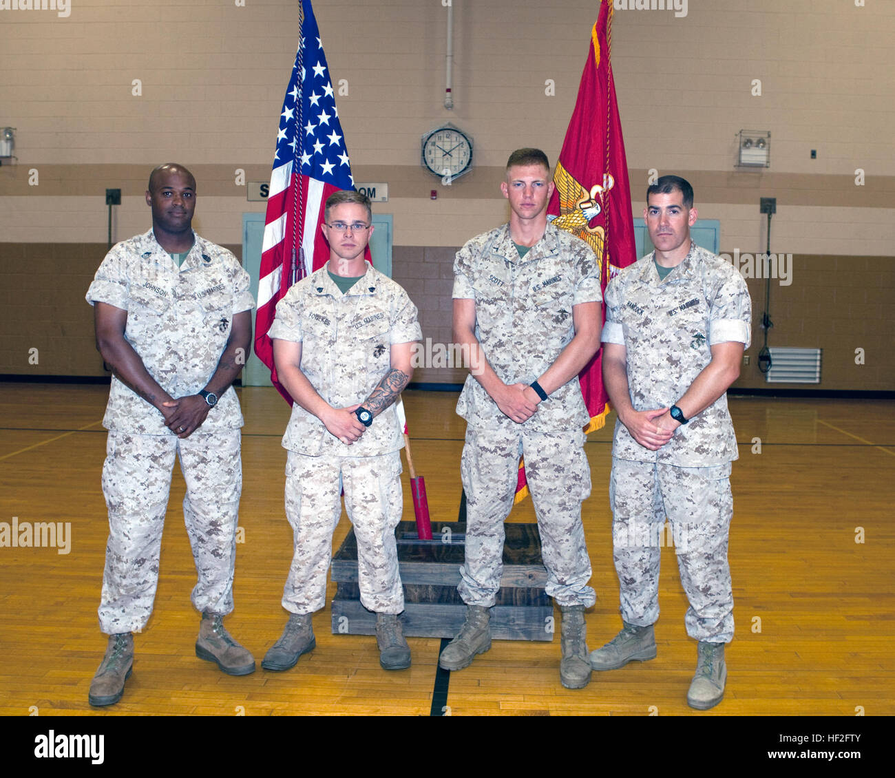 From left to right, U.S. Marine Corps 1st Sgt. Billeetae D. Johnson ...