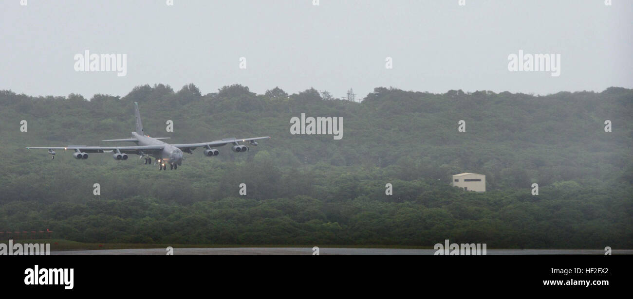 A B-52 Stratofortress strategic bomber with the 20th Bomb Squadron ...