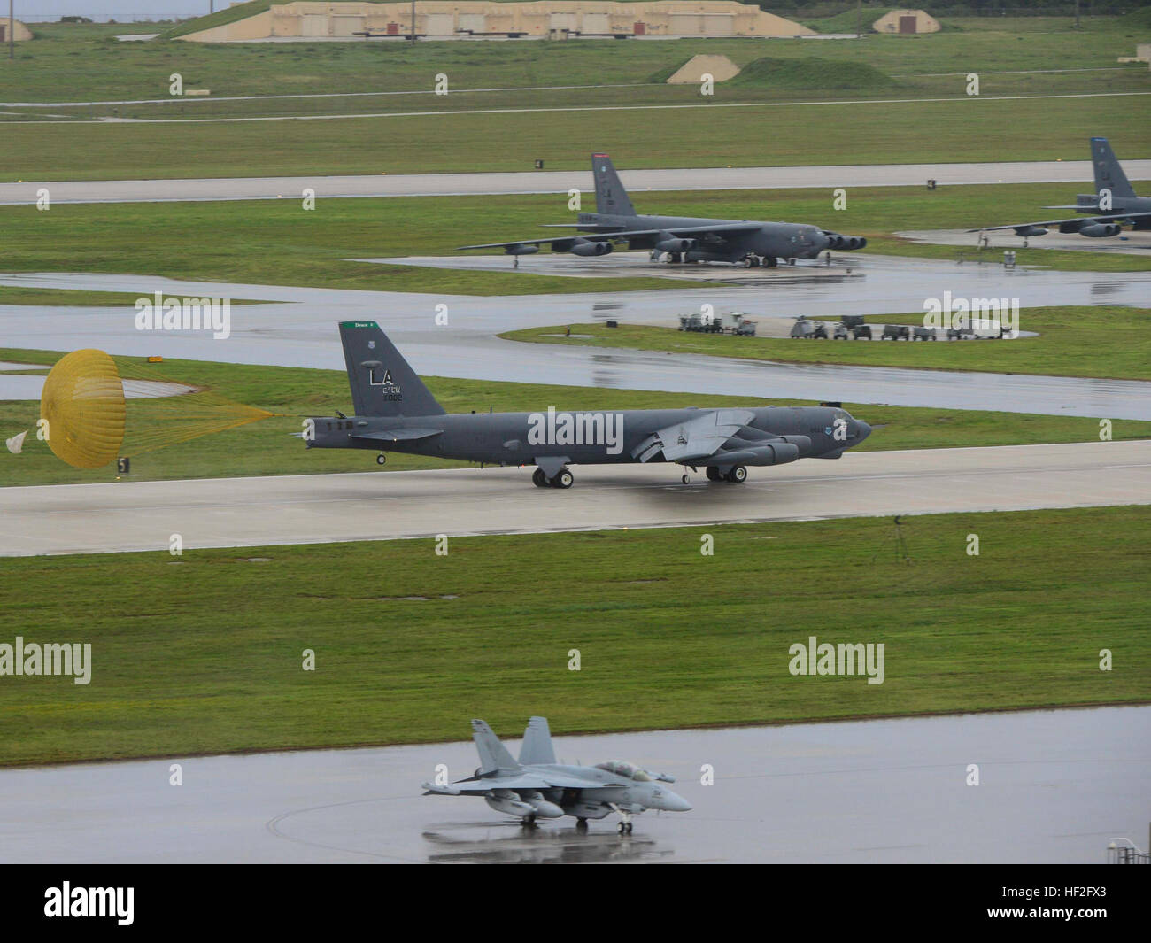 A B-52 Stratofortress strategic bomber with the 20th Bomb Squadron ...
