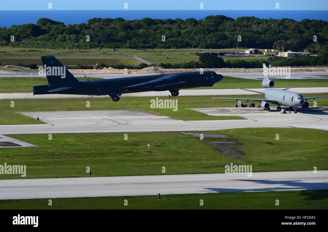 A B-52 Stratofortress strategic bomber with the 20th Bomb Squadron ...