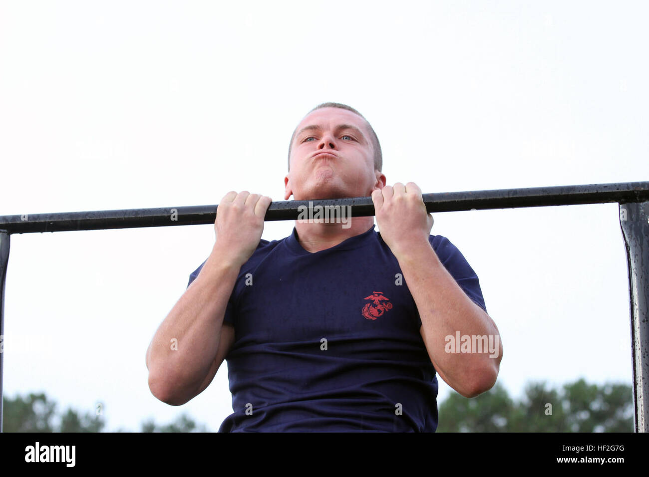 A poolee with Marine Corps Recruiting Station Columbia completes the ...