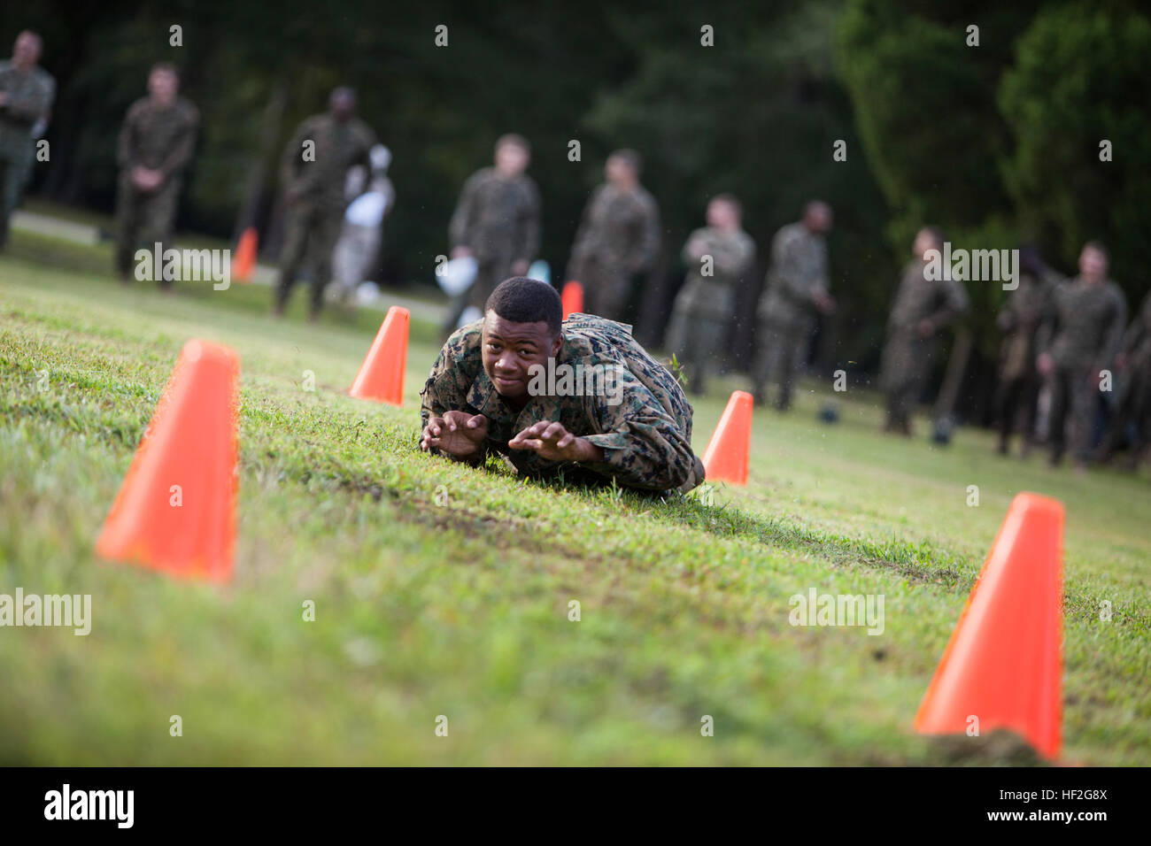 U.S. Marines with Headquarters and Support Battalion, School of ...