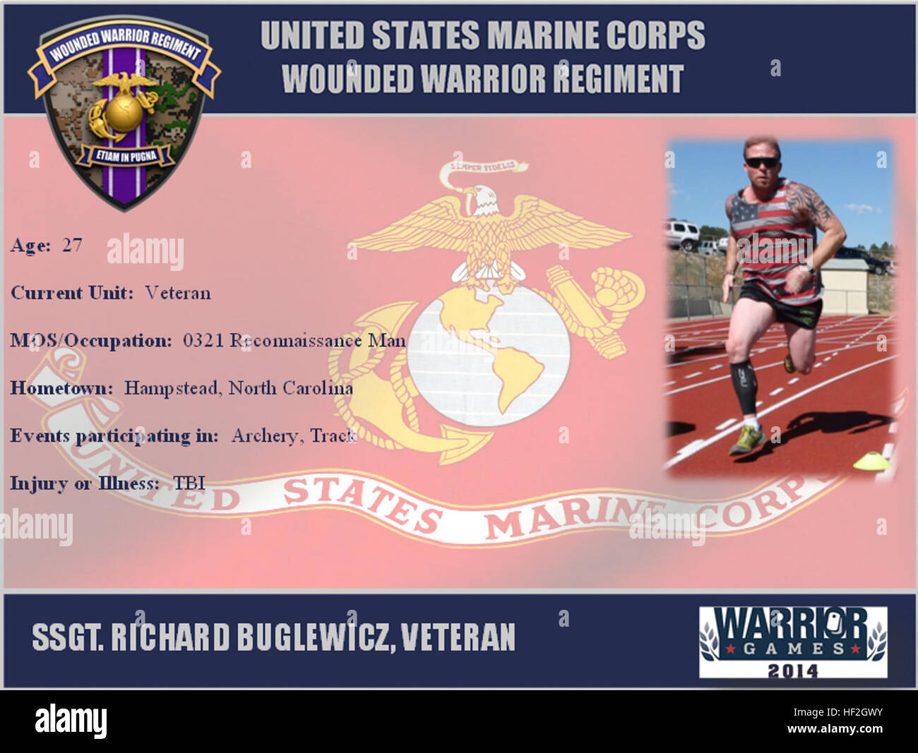 Athlete profile of Staff Sgt.. Richard Buglewicz, a native of Hampstead ...