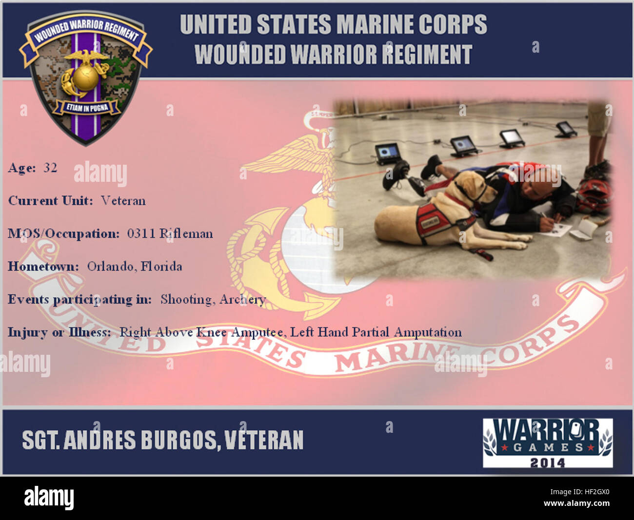 Athlete profile of Sgt. Andres Burgos, a native of Orlando, Florida ...