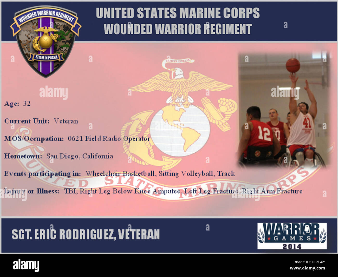 Athlete profile of Sgt. Eric Rodriguez, a native of San Diego ...
