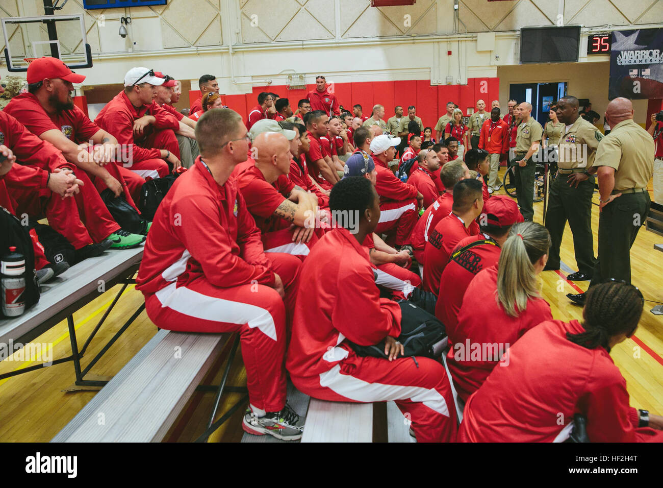 Sergeant Major Michael T. Mack talks with the Warrior Games All-Marine ...
