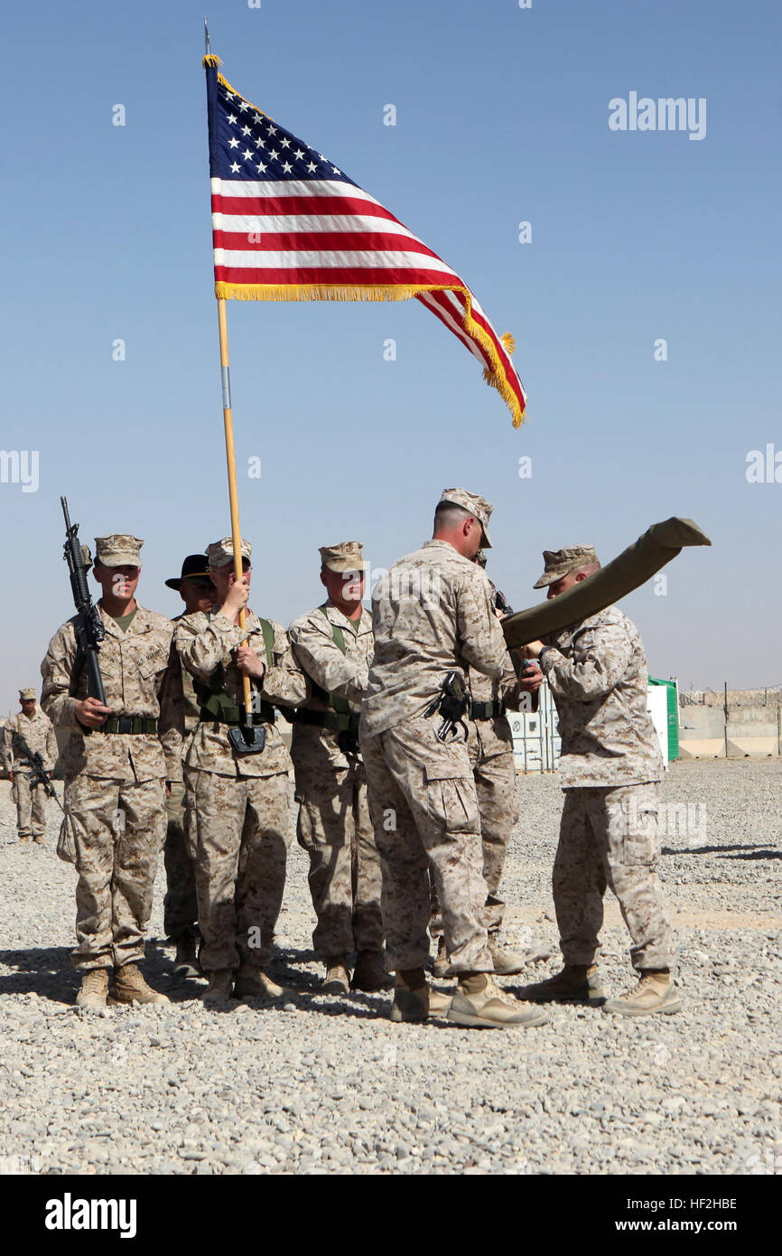 Lieutenant Col. Seth Yost, right, commanding officer, 1st Battalion ...