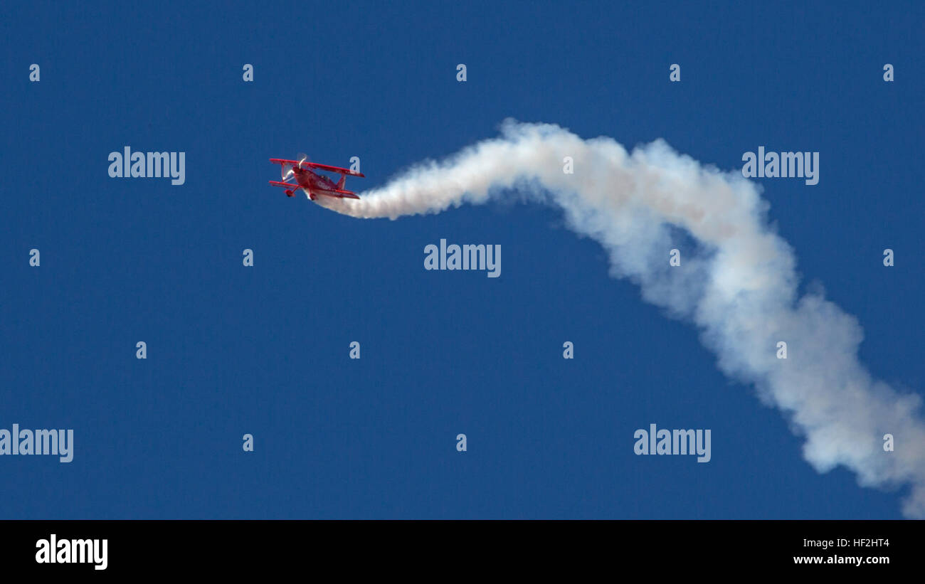 The “Oracle Challenger,” piloted by Sean D. Tucker, performs during the ...