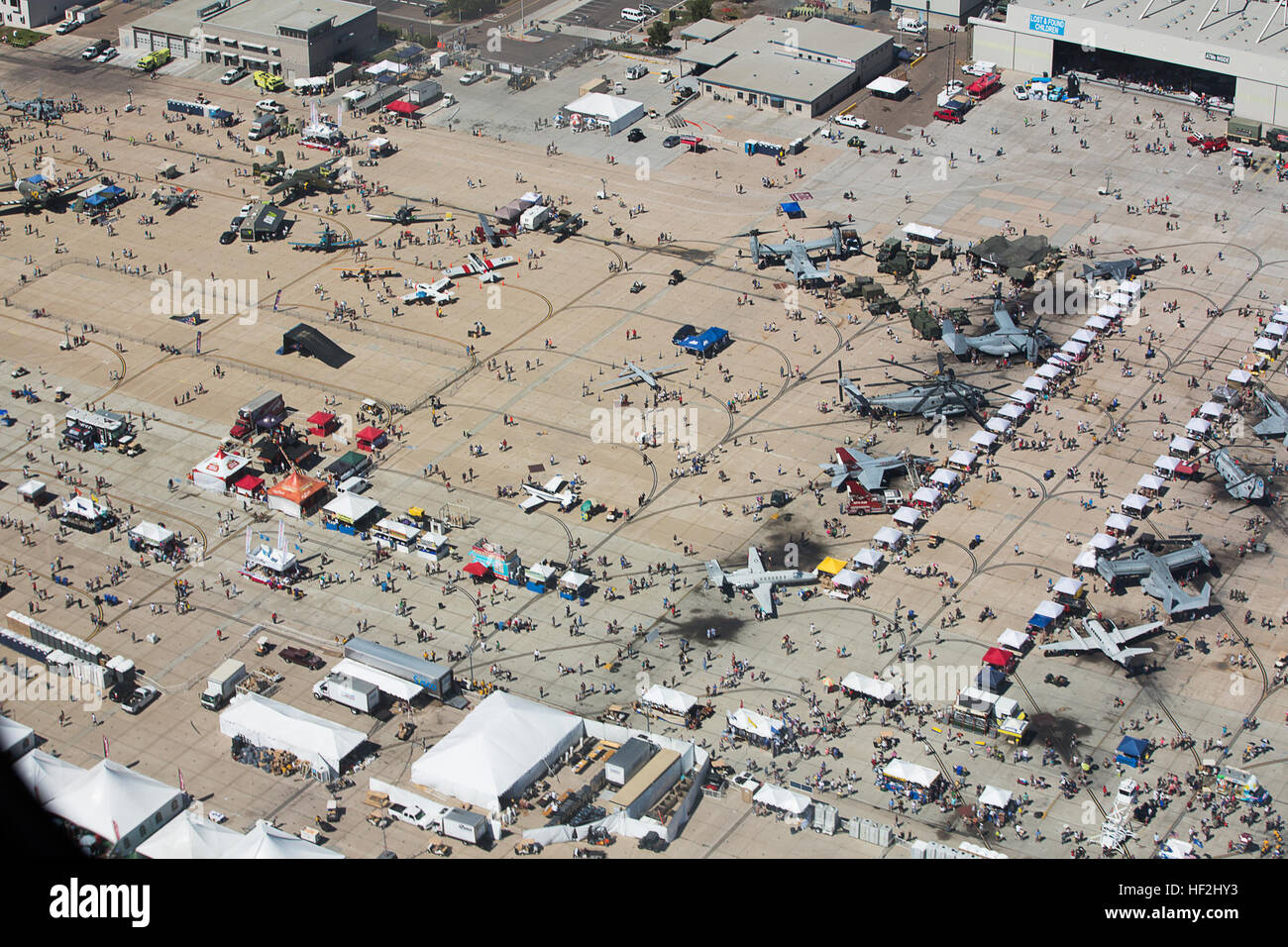 A bird's eye view of the static displays during the Marine Corps Air ...