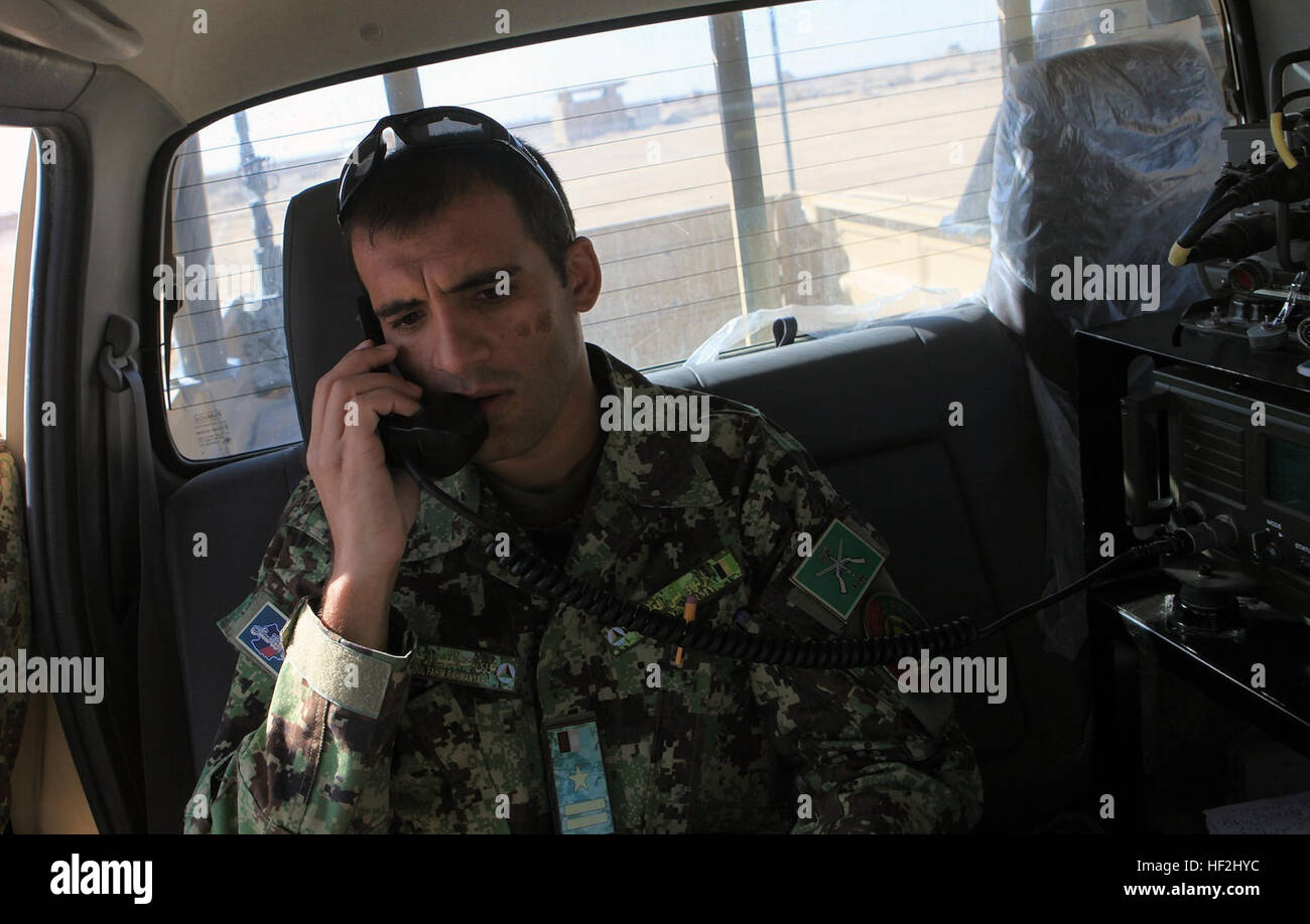 Captain Abdul Fahim, a student in the Afghan Tactical Air Coordinator ...