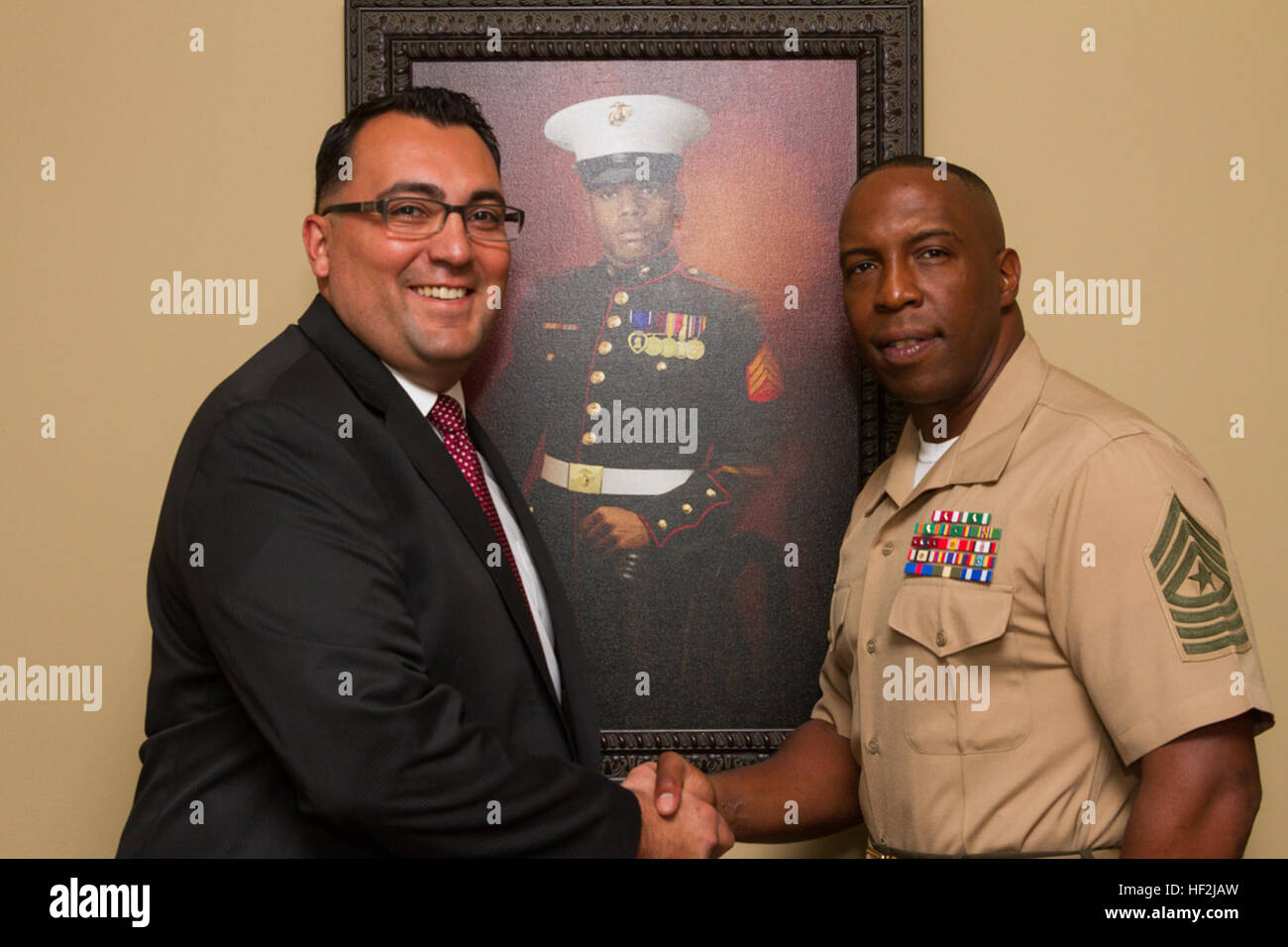 The USMC Wounded Warrior Regiment dedicates a portrait at their Wounded ...
