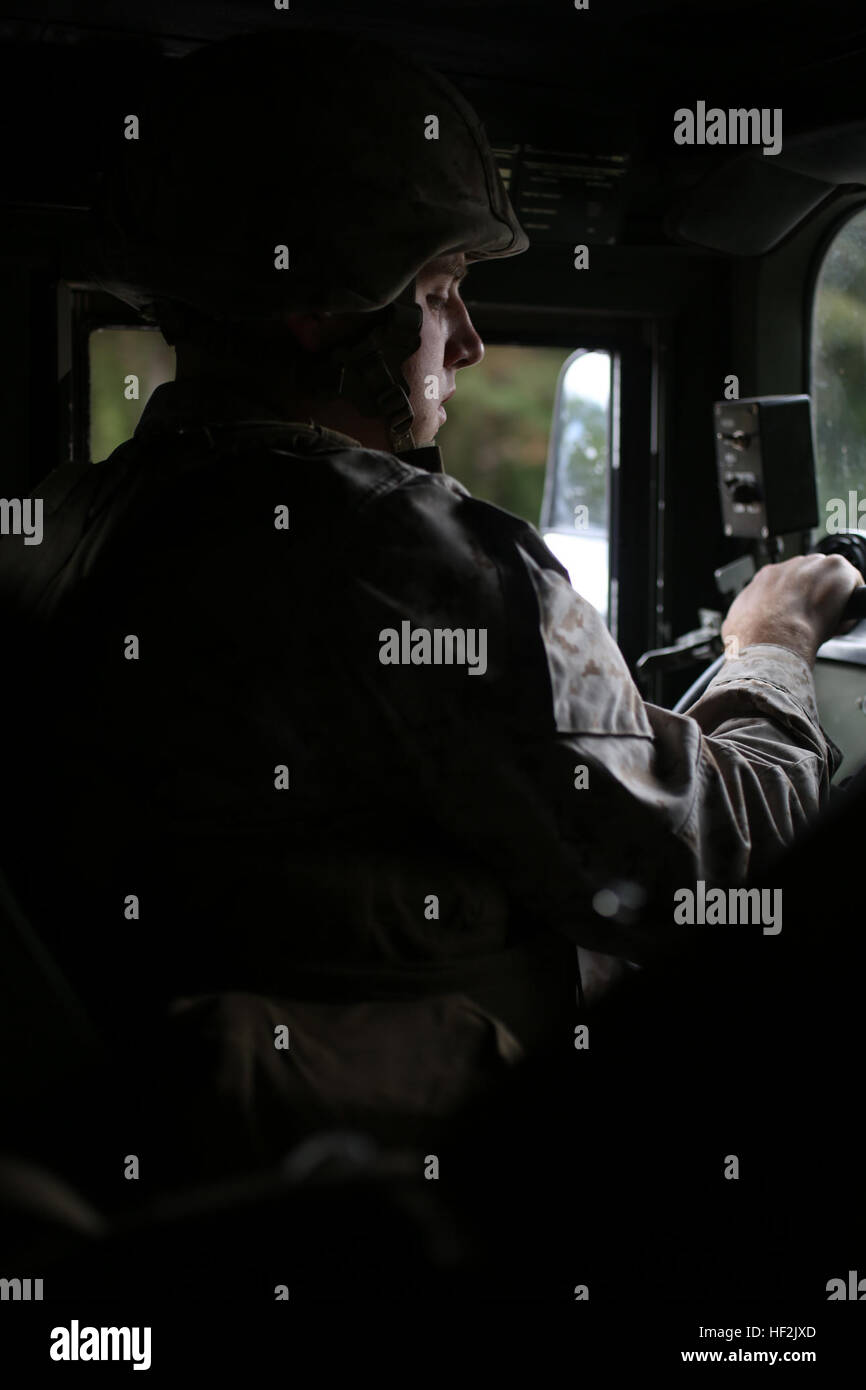 U.S. Marine Corps Lance Cpl. Marshall C. Alexander, an assistant gunner ...