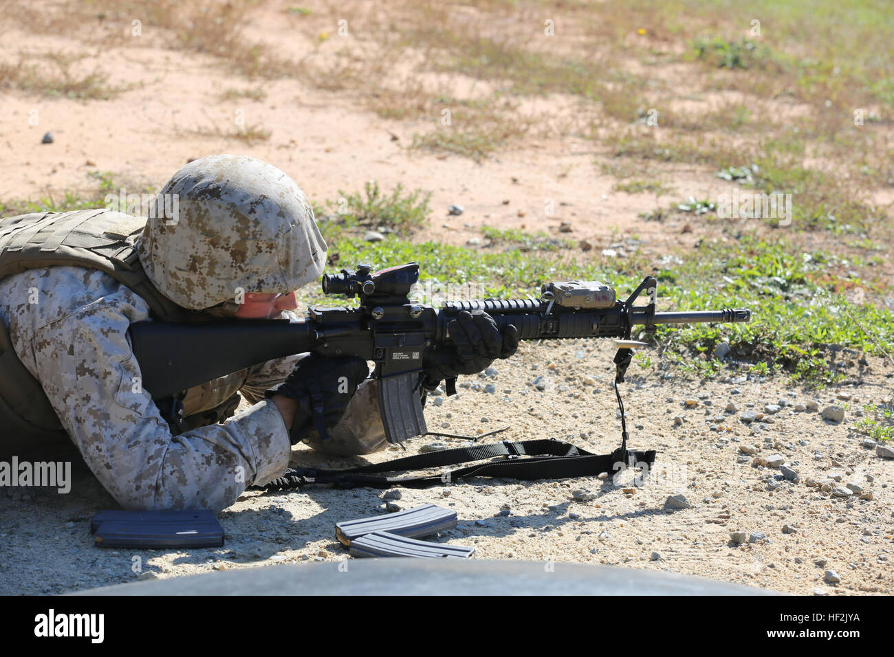 A Marine with Kilo Battery, 1st Battalion, 10th Marine Regiment, 2nd ...