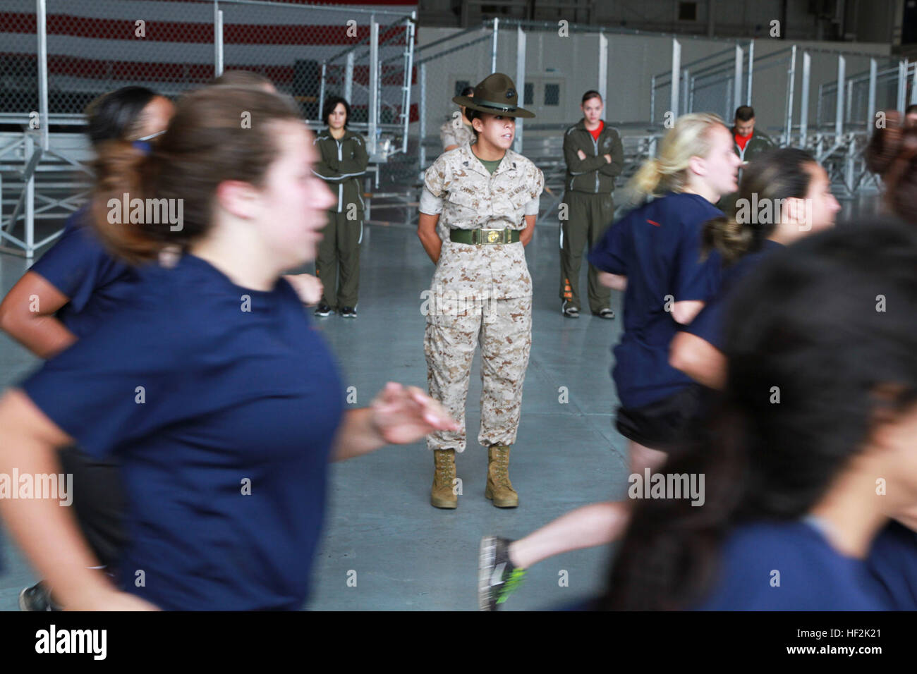 Sgt. Brenda Carino, a drill instructor from Marine Corps Recruit Depot ...