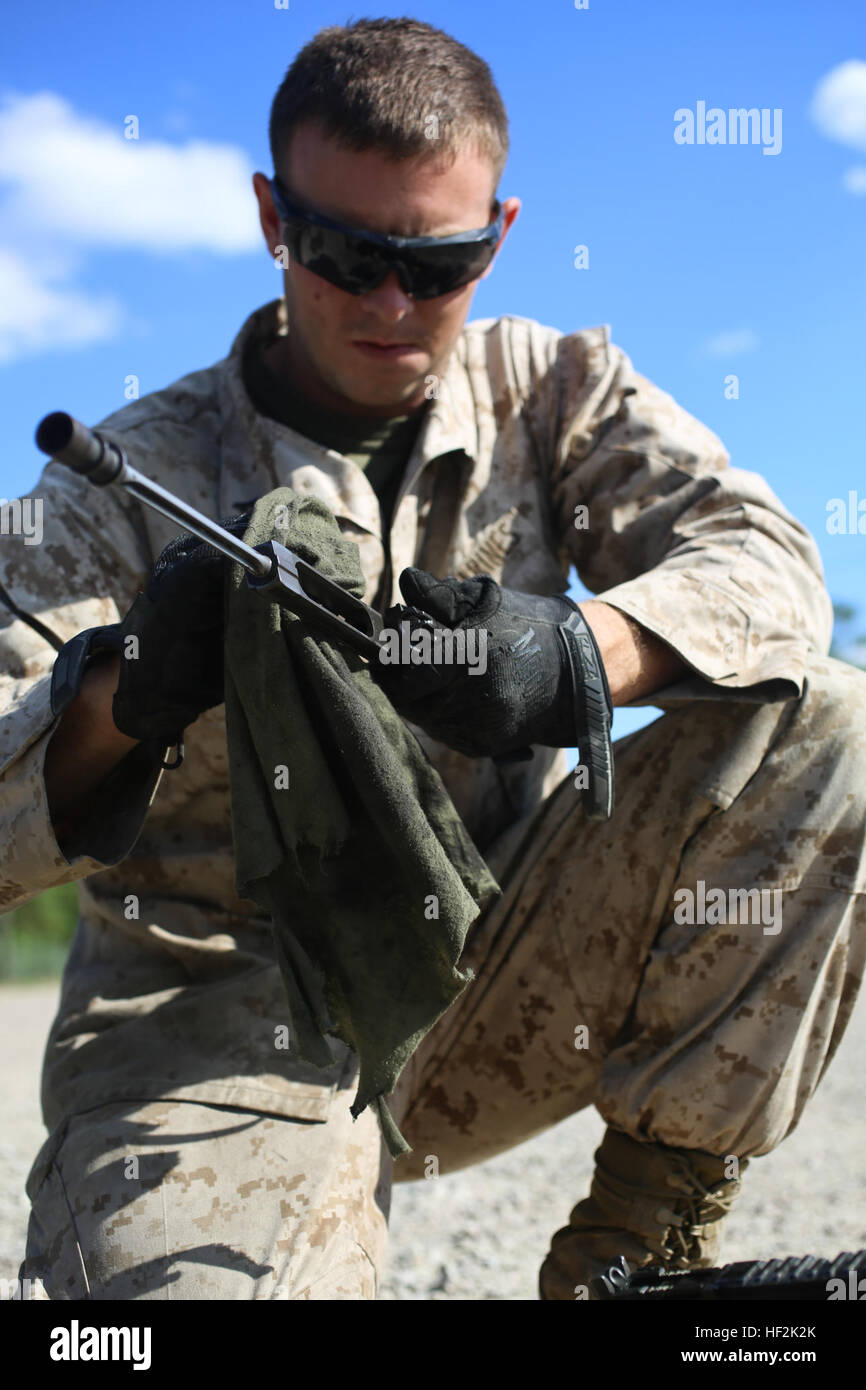 U.S. Marine Corps Lance Cpl. Joshua R. Ward, a team leader assigned to ...