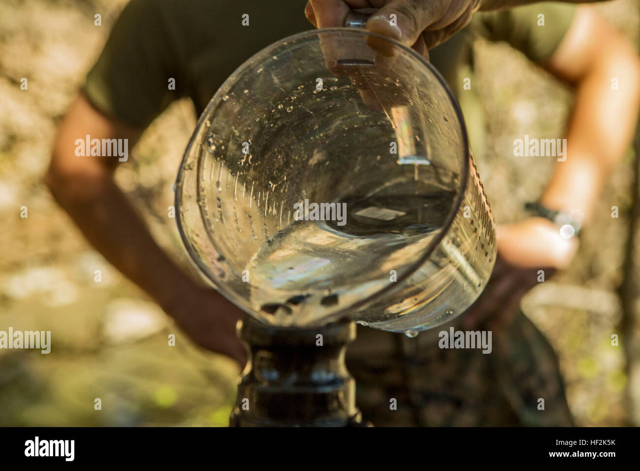U.S. Marine Corps water support technicians with Headquarters and ...