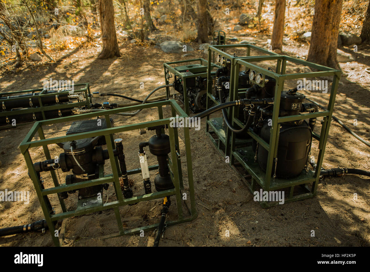 U.S. Marine Corps water support technicians with Headquarters and ...