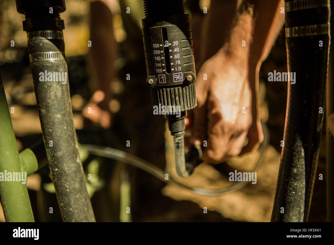 U.S. Marine Corps water support technicians with Headquarters and ...