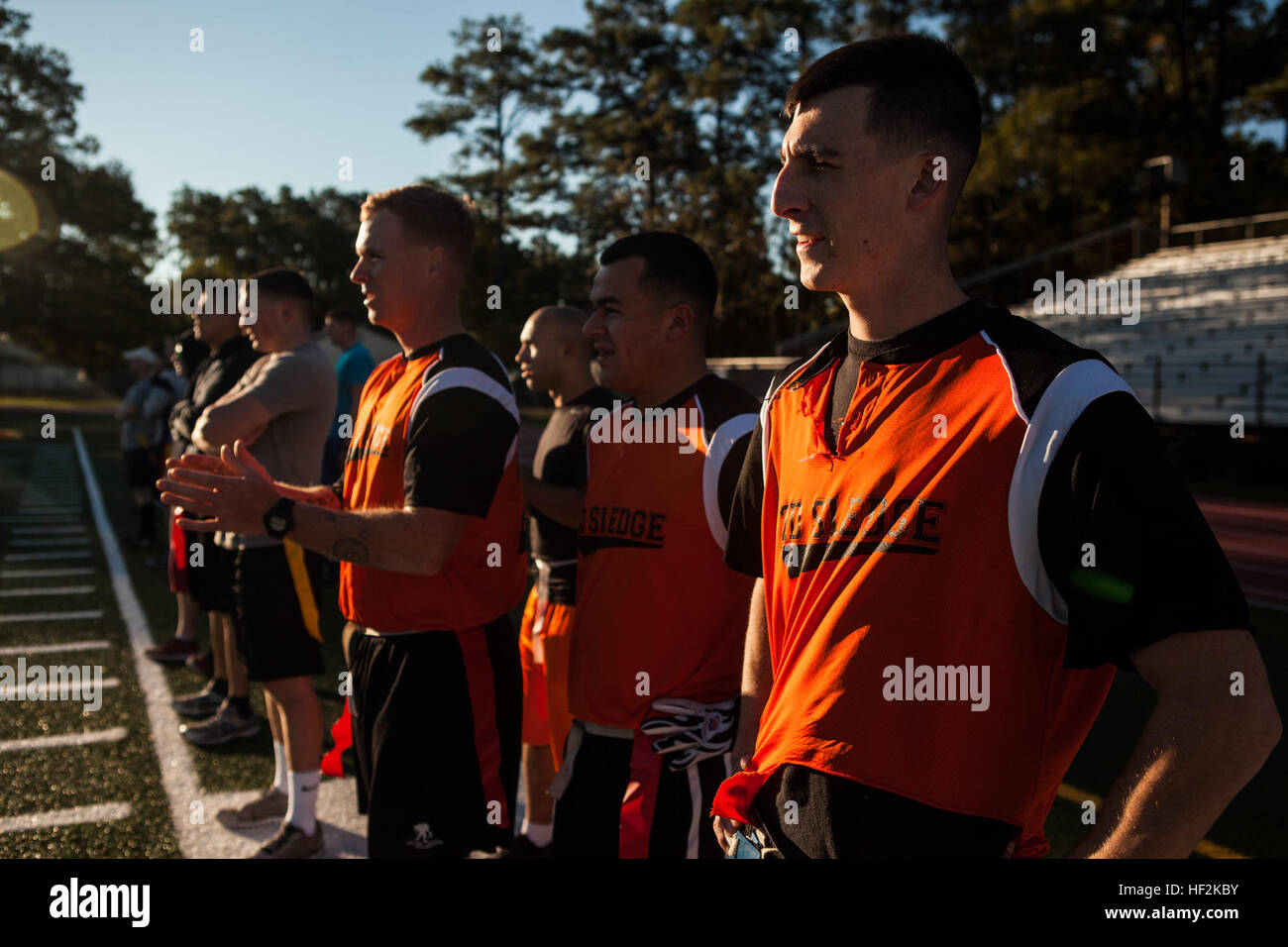 Marines and sailors with Headquarters Battalion, 2nd Marine Regiment ...
