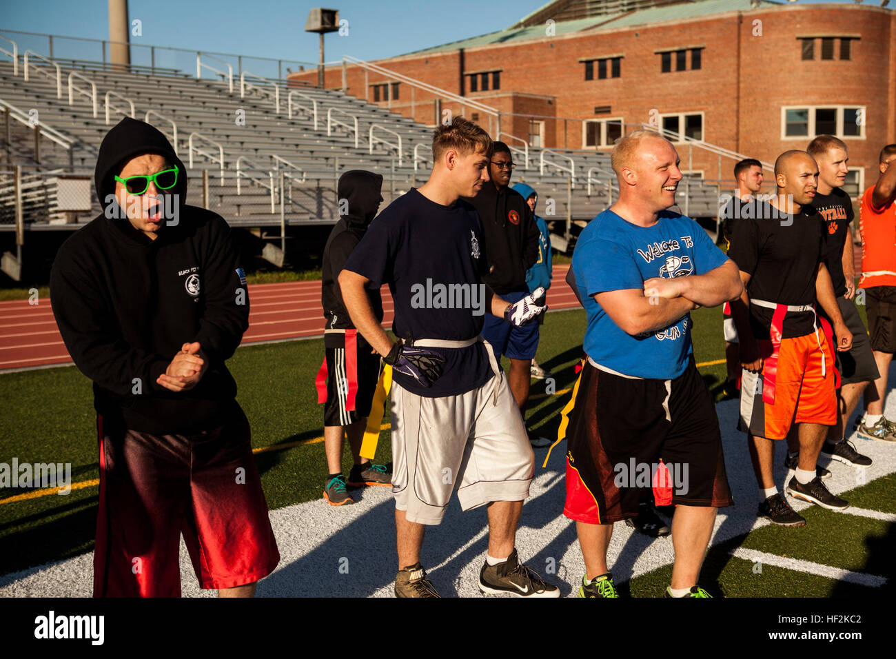 Marines and sailors with Headquarters Battalion, 2nd Marine Regiment ...