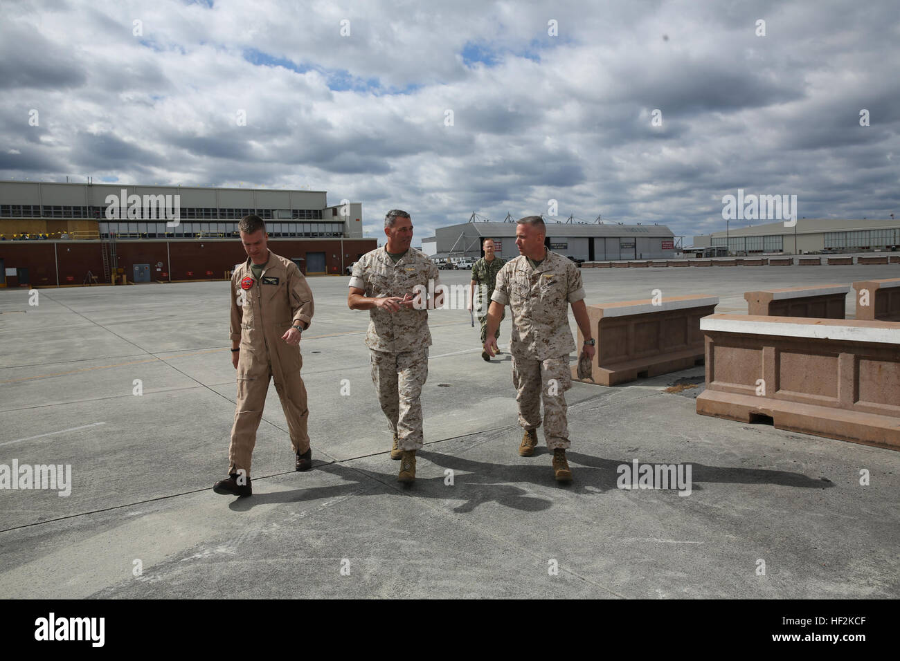 Lt. Col. Thomas Bedell, left, Col. Thomas R. McCarthy Jr., center, and ...