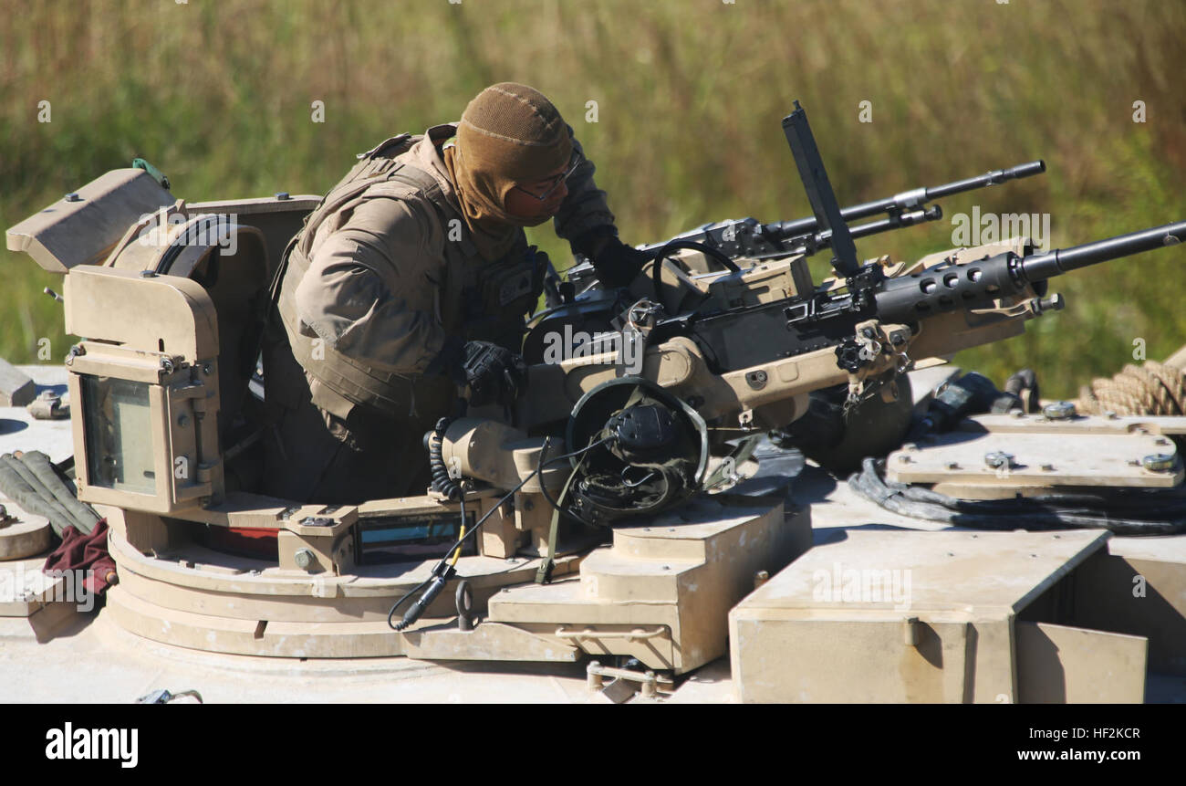 Marines with Bravo Company, 2nd Tank Battalion, 2nd Marine Division, II ...