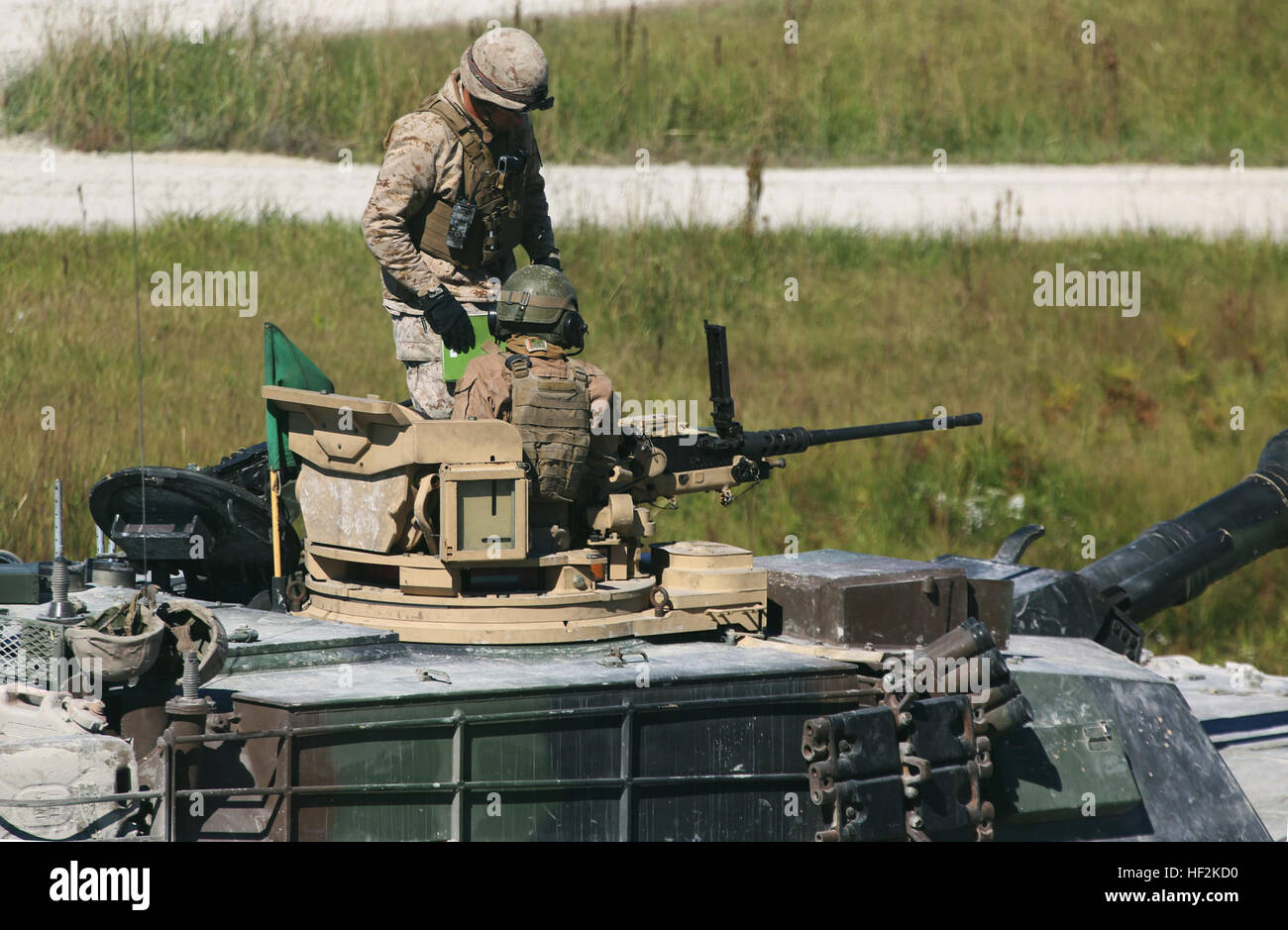Marines with Bravo Company, 2nd Tank Battalion, 2nd Marine Division, II ...
