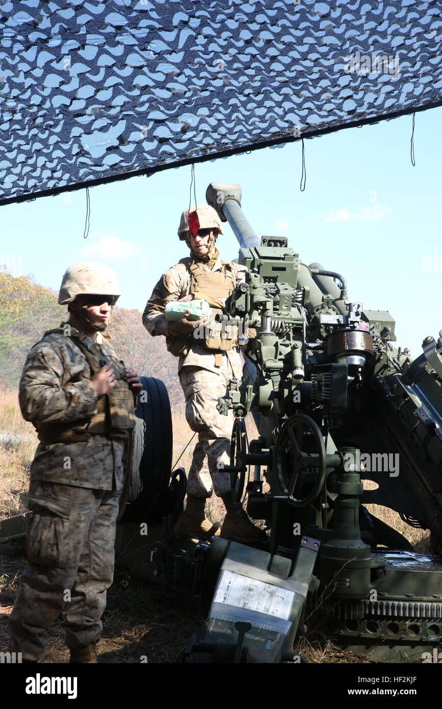 Field artillerymen with 3rd Battalion, 14th Marine Regiment, 4th Marine ...