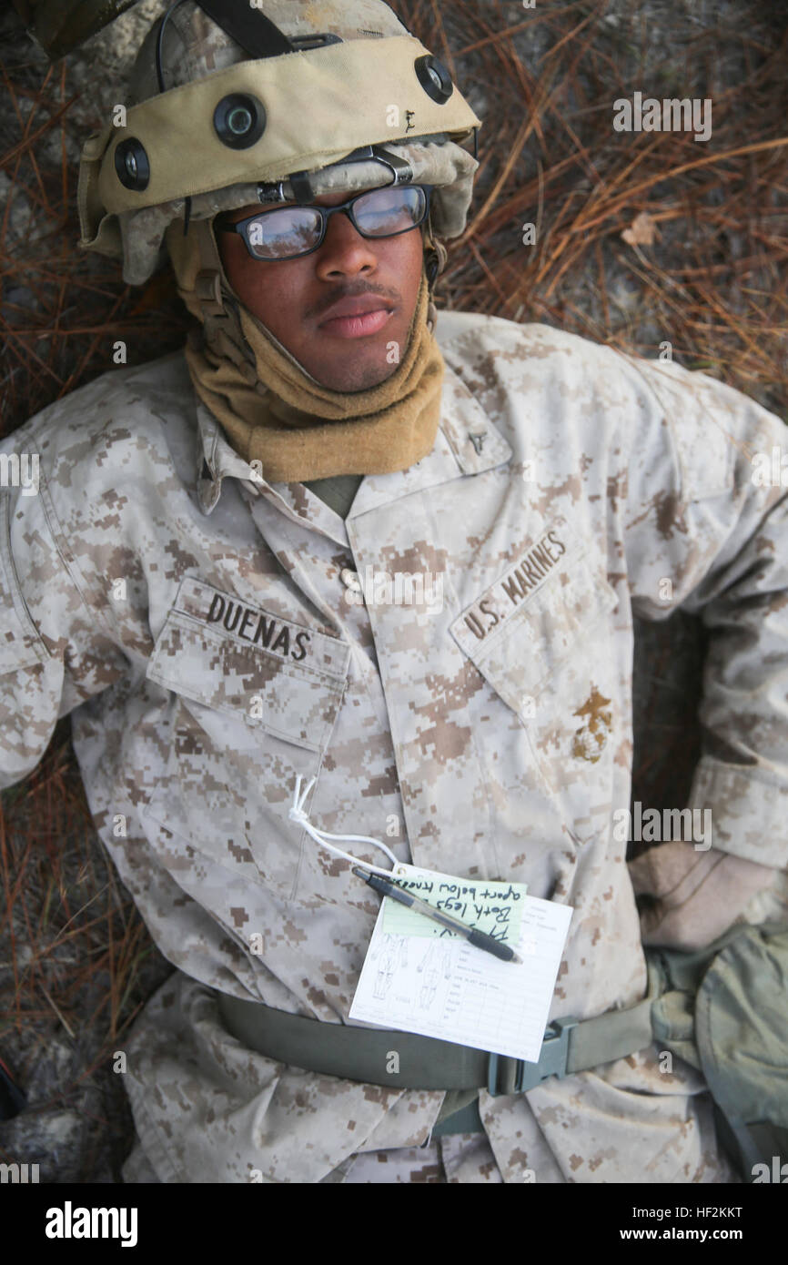 Lance Cpl. Jonathan Duenas, a radio operator with Headquarters Battery ...