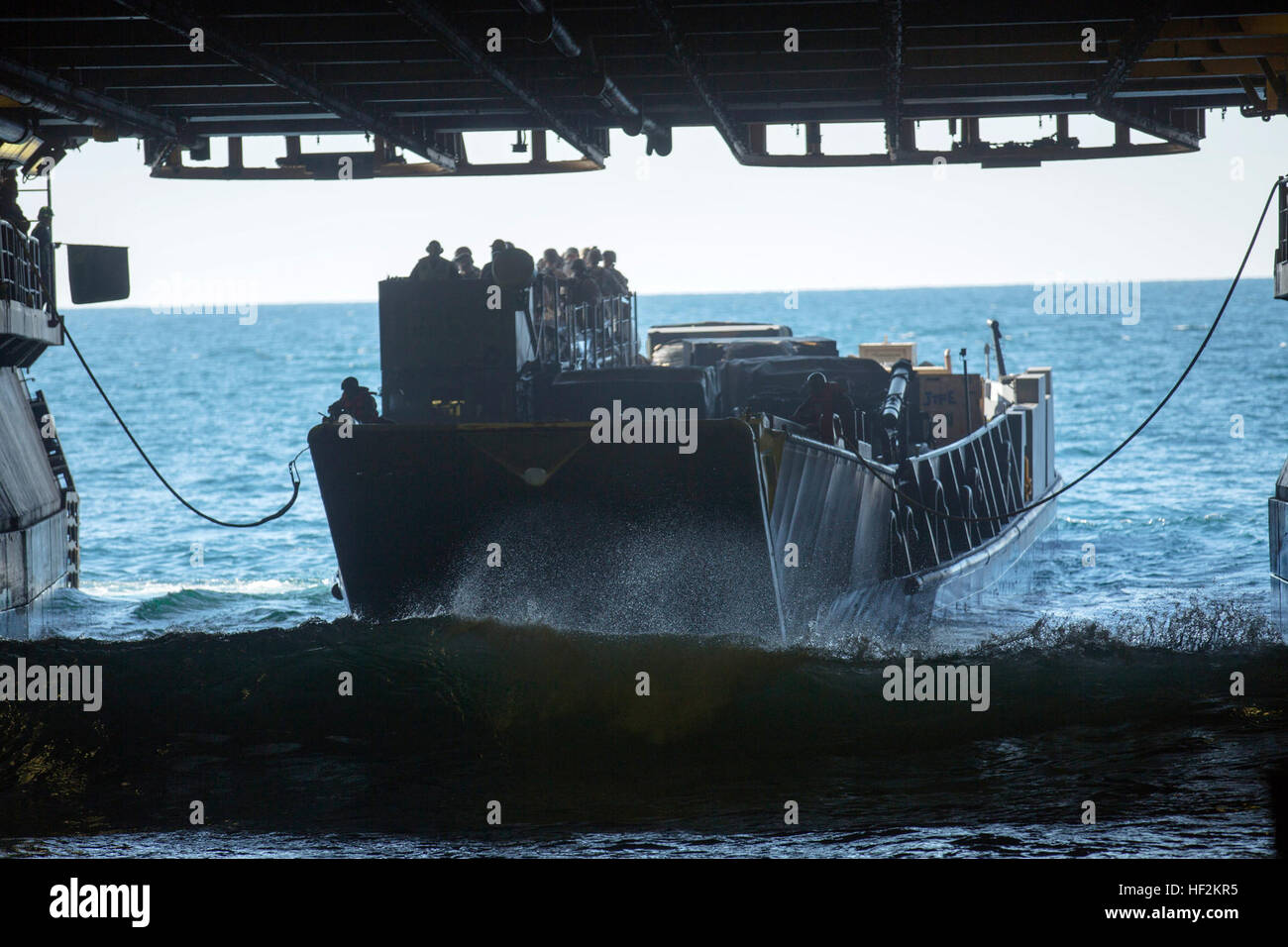 A Landing Craft, Utility, or LCU, carries 24th Marine Expeditionary ...