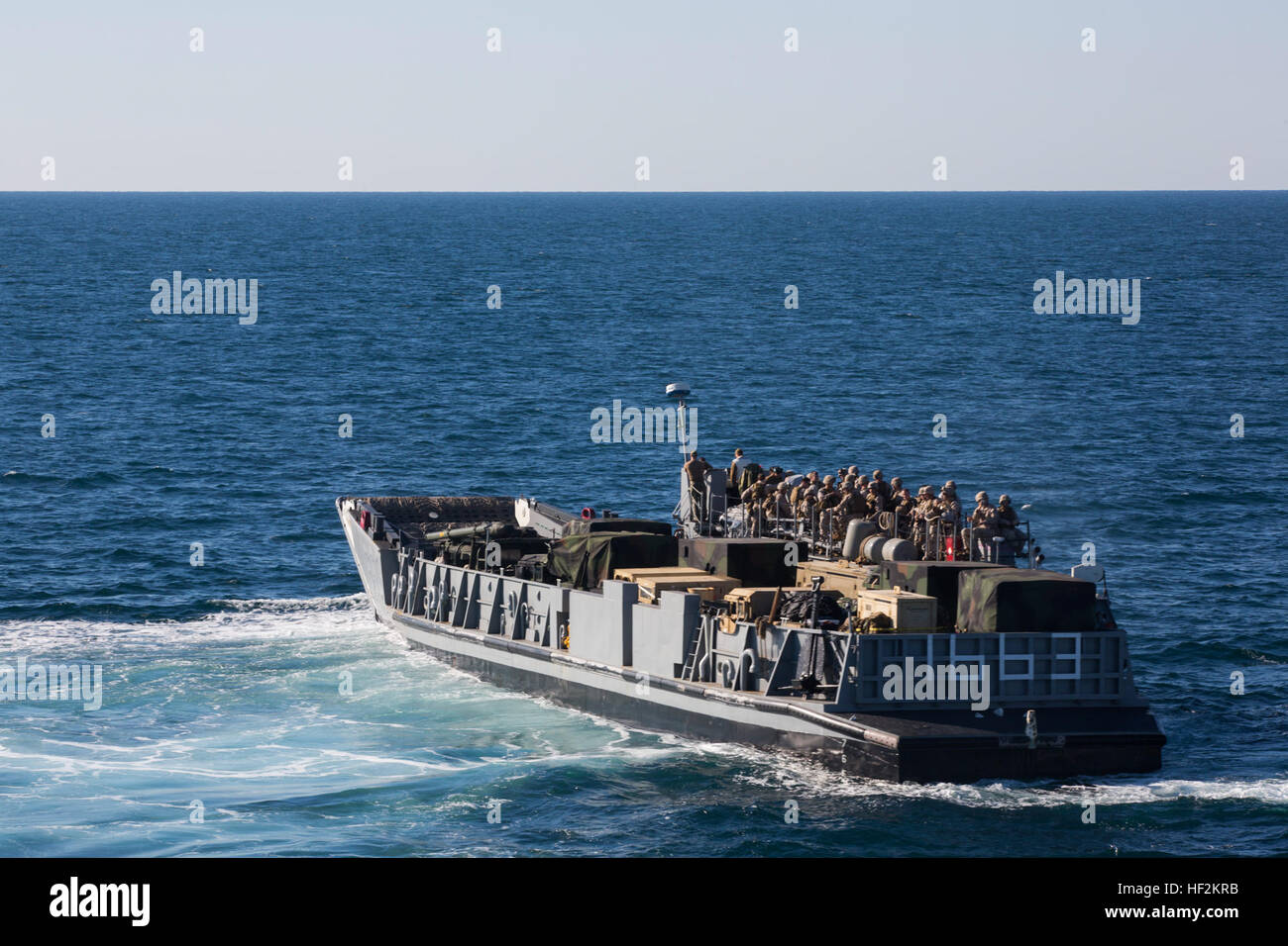 A Landing Craft, Utility, or LCU, brings 24th Marine Expeditionary Unit ...