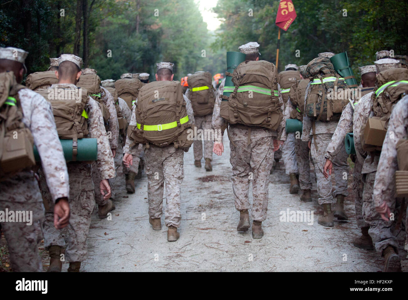 U.S. Marine Corps Gunnery Sgt. Harold Rivera, left, and Gunnery Sgt ...