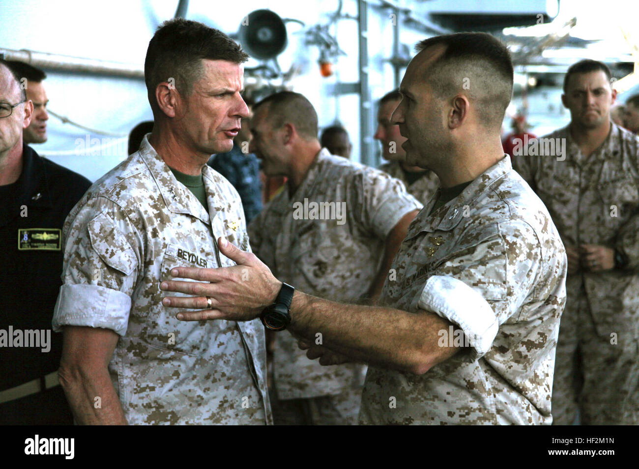 Major Gen. William D. Beydler, left, the commanding general of II ...