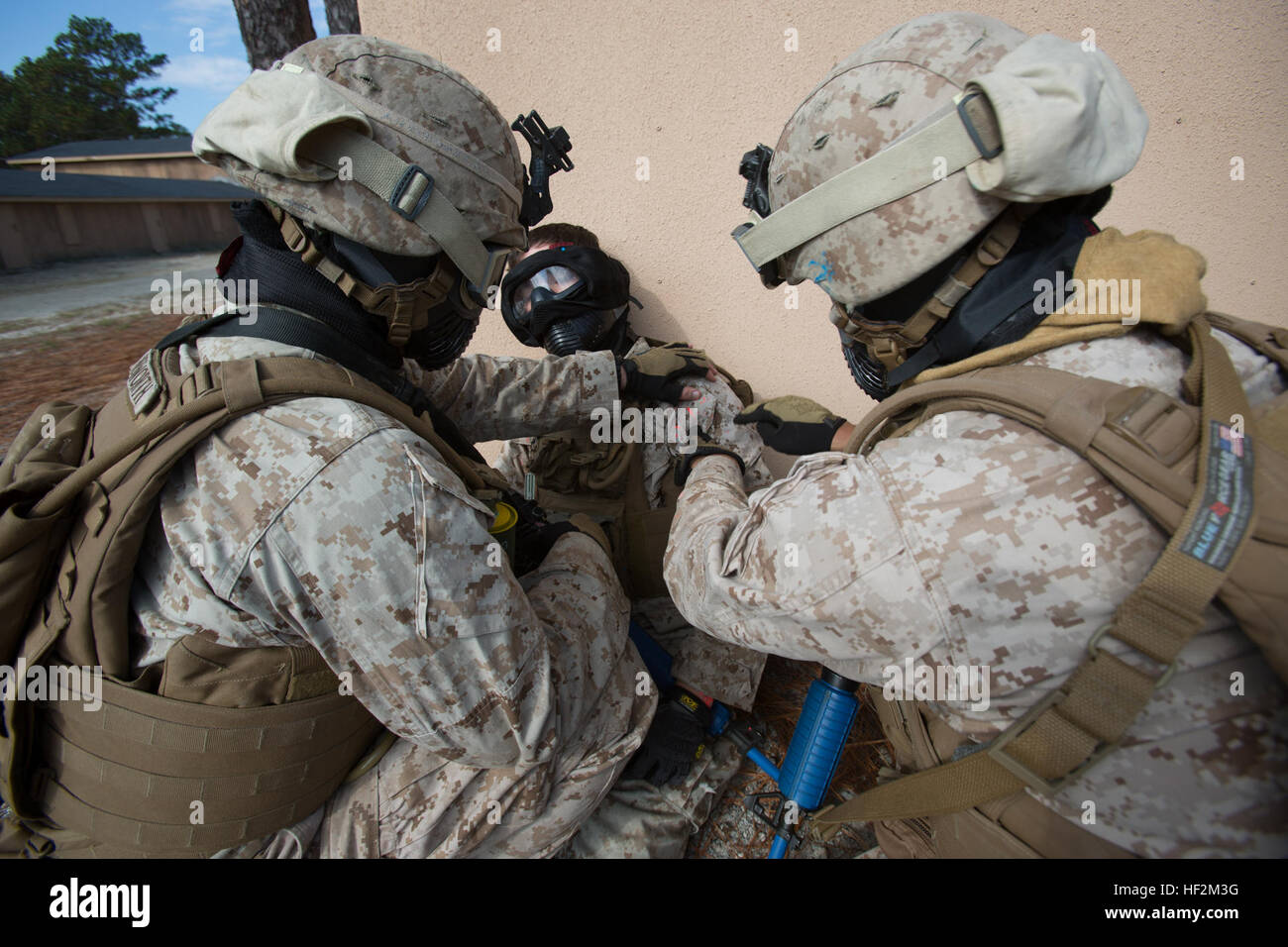 Marines with 2nd Combat Engineer Battalion, 2nd Marine Division, assess ...