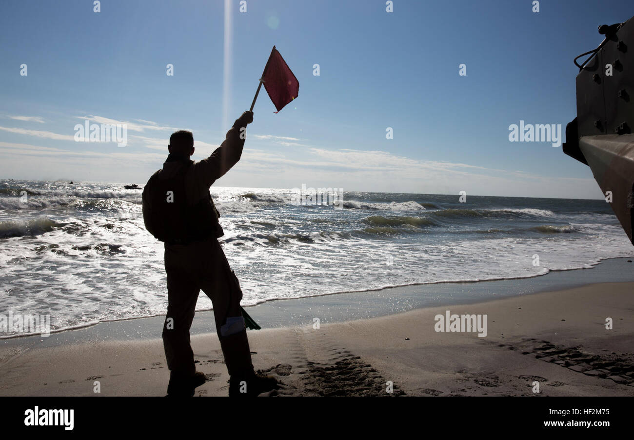 A Marine with 1st Platoon, Charlie Company, 2nd Assault Amphibian ...