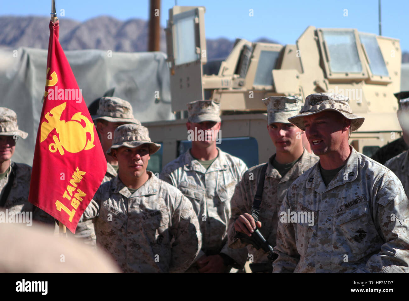 Captain Christopher Upton, the commanding officer of the 1st Tank ...