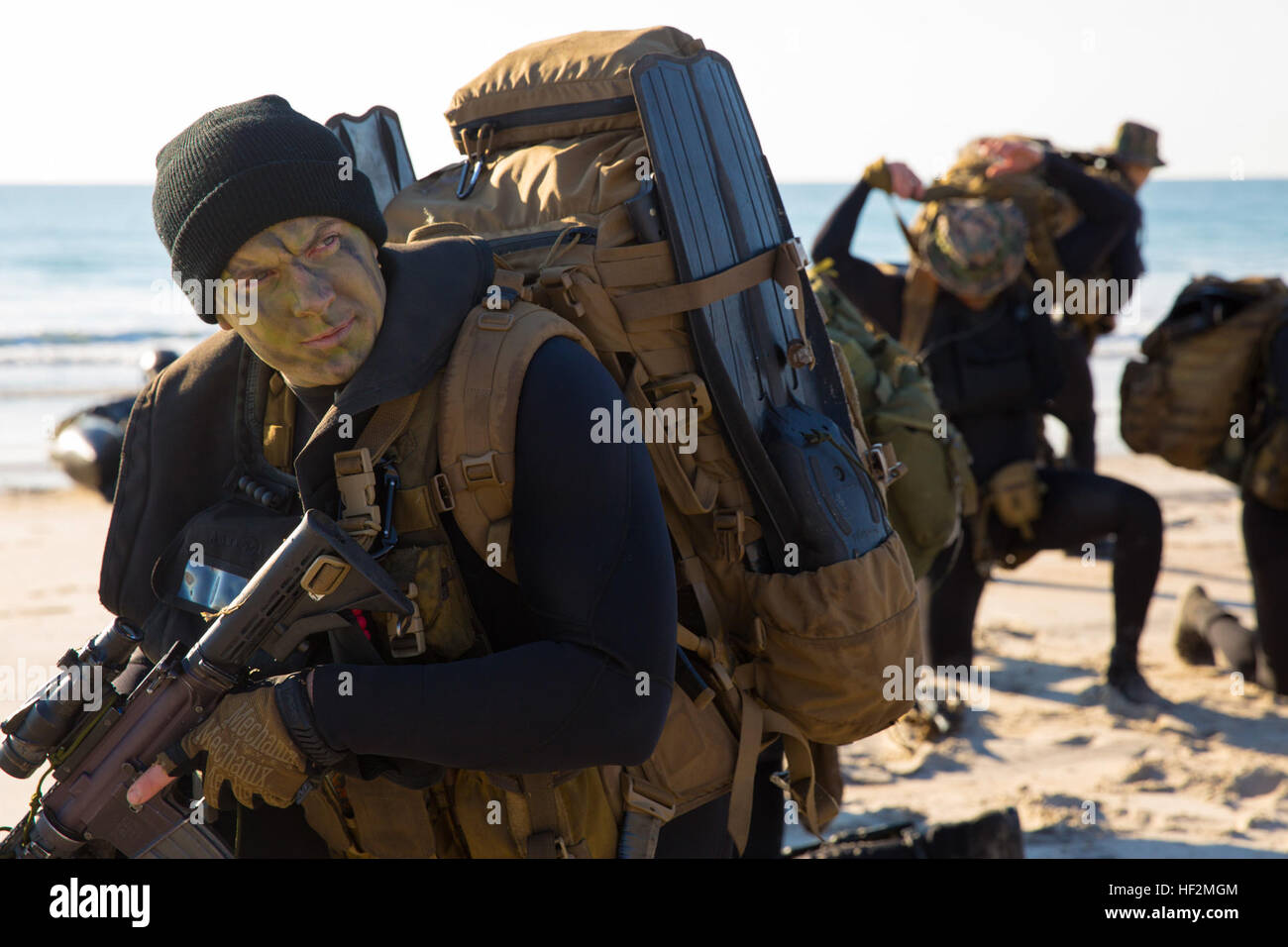 A Marine with 2nd Reconnaissance Battalion, 2nd Marine Division, II ...