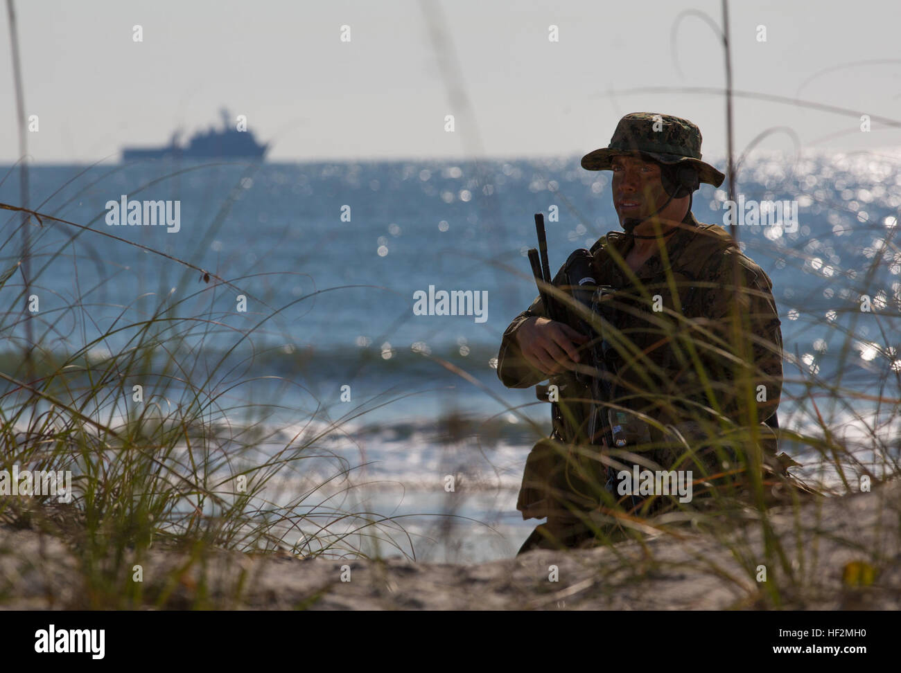 A Marine with 2nd Reconnaissance Battalion, 2nd Marine Division, II ...