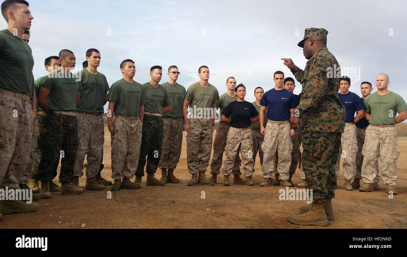 Approximately 40 Marine Recruiting Station San Diego officer candidates ...