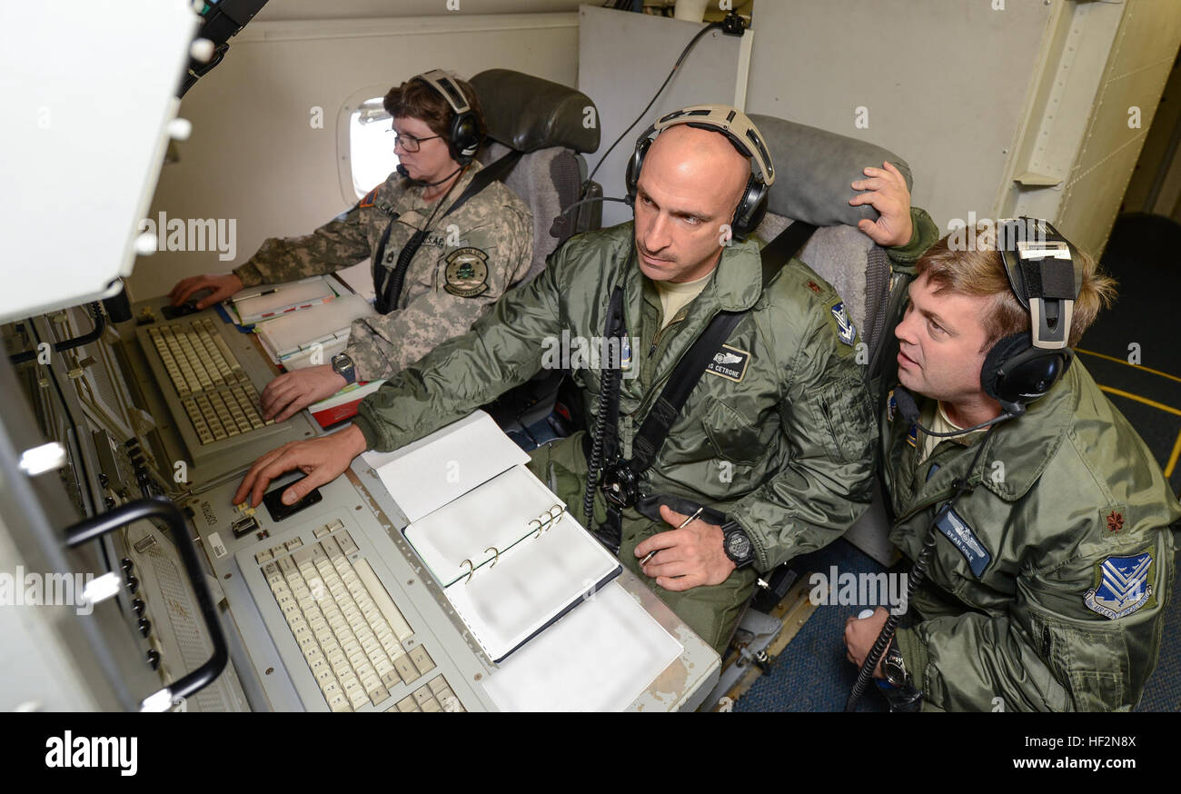 U.S. Air Force aircrew members with the 116th Air Control Wing, Georgia ...