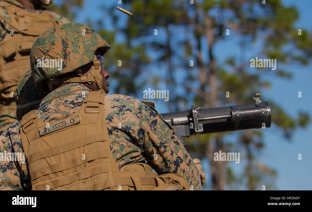 A U.S. Marine with Weapons Company, Ground Combat Element Integrated ...